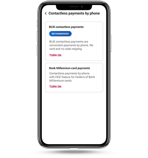 BLIK payments - Mobile application - Bank Millennium